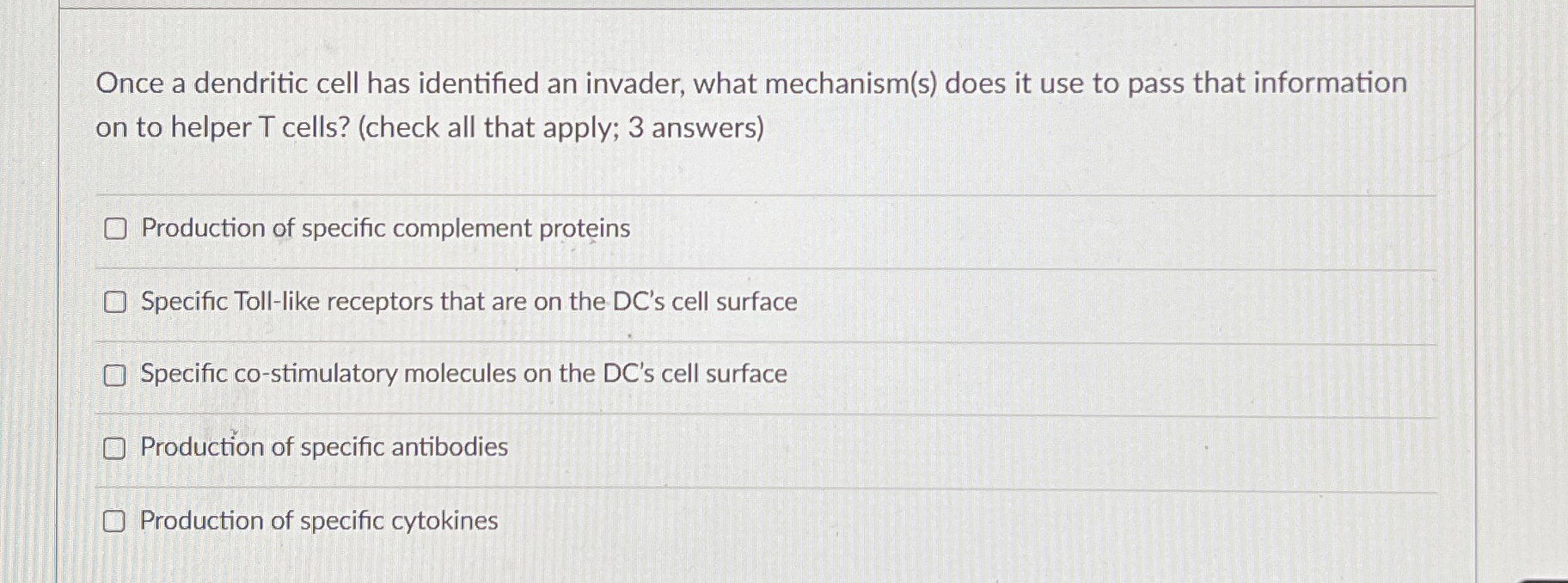 Solved Once a dendritic cell has identified an invader, what | Chegg.com