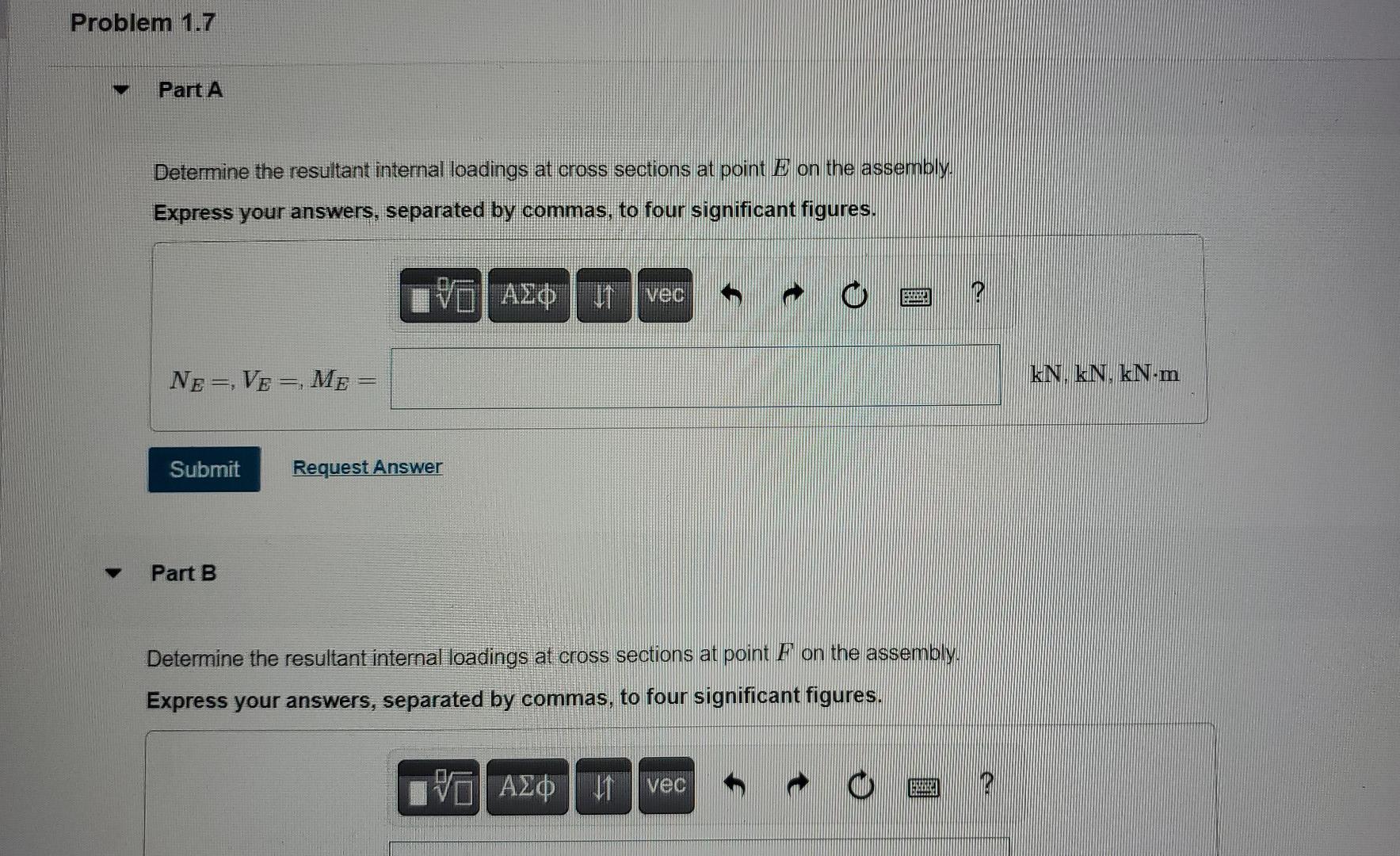 Solved The assembly supports a uniform distributed load | Chegg.com