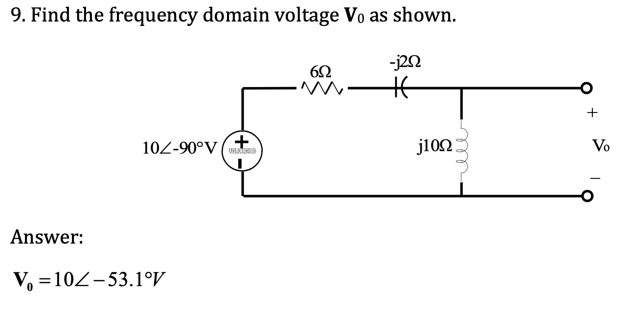 Solved Find the frequency domain voltage V0 ﻿as | Chegg.com