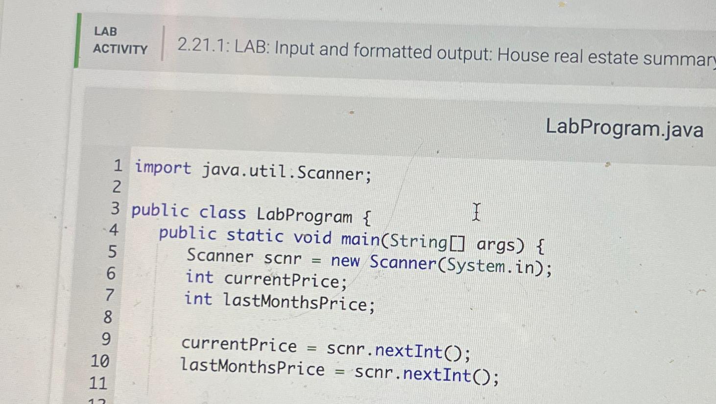 Solved LABACTIVITY2.21.1: LAB: Input and formatted output: | Chegg.com