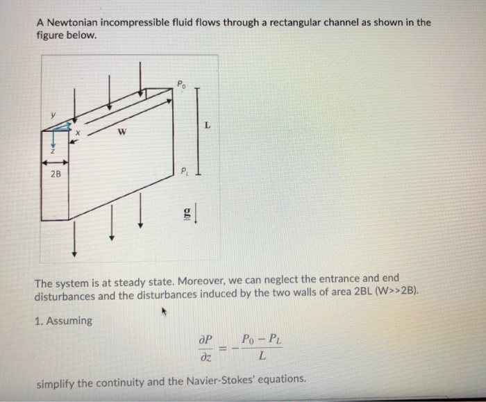 Solved A Newtonian incompressible fluid flows through a | Chegg.com