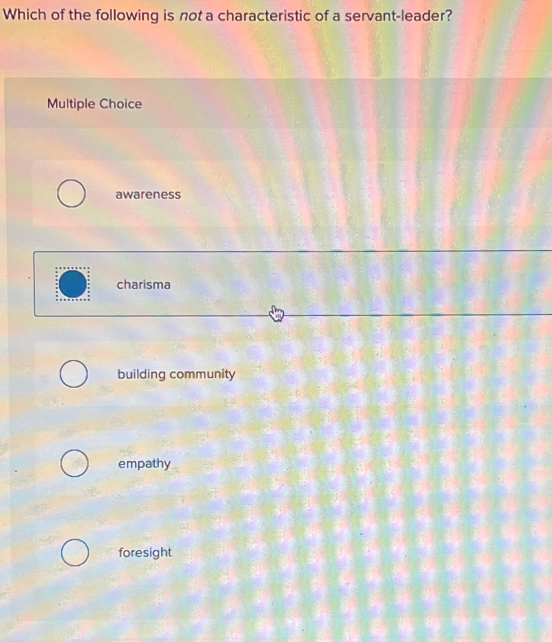 Solved Which of the following is not a characteristic of a | Chegg.com