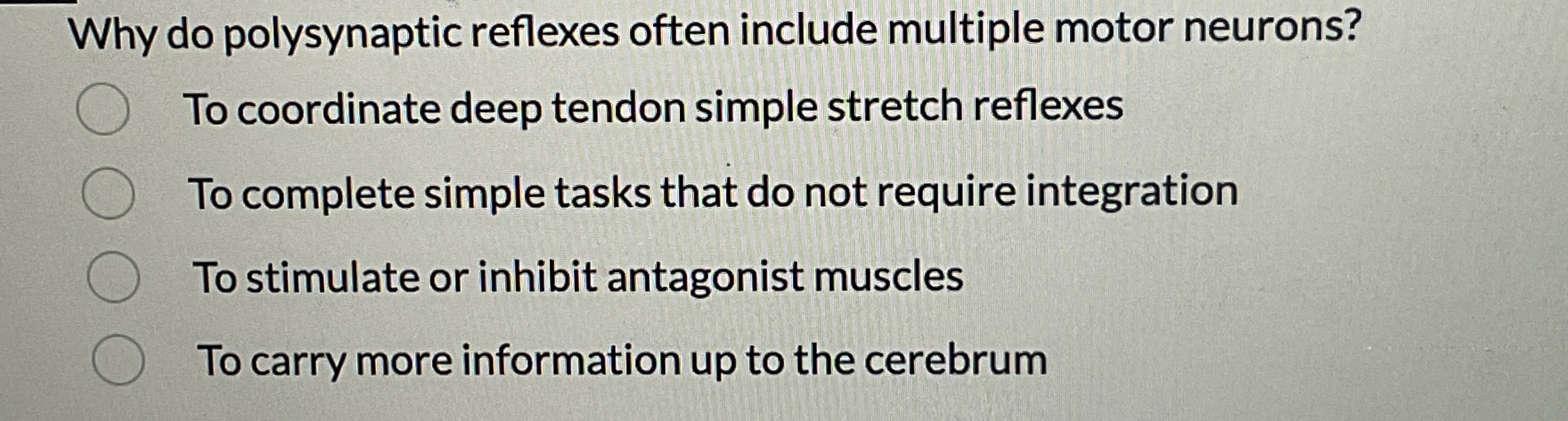 Solved Why do polysynaptic reflexes often include multiple | Chegg.com