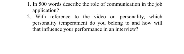 1. In 500 words describe the role of communication in | Chegg.com
