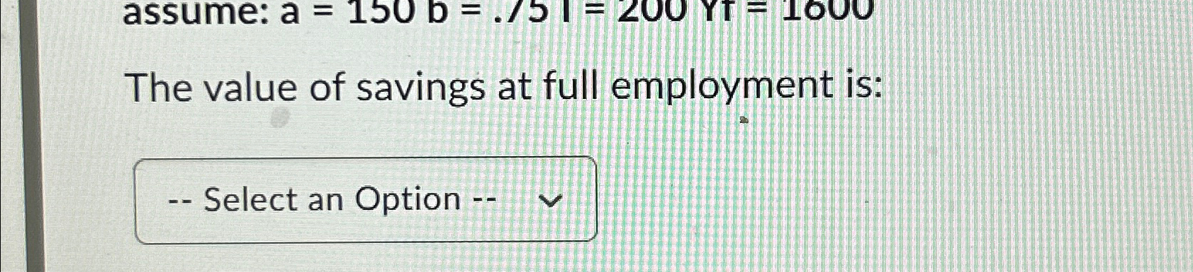 Solved The value of savings at full employment is: | Chegg.com