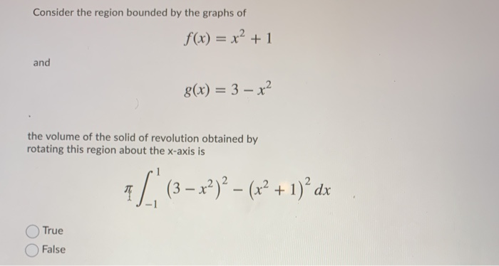 Solved Consider the region bounded by the graphs of f(x) = | Chegg.com
