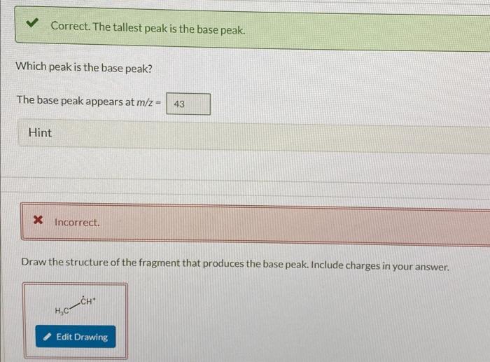 Solved Draw the structure of the fragment that produces the | Chegg.com