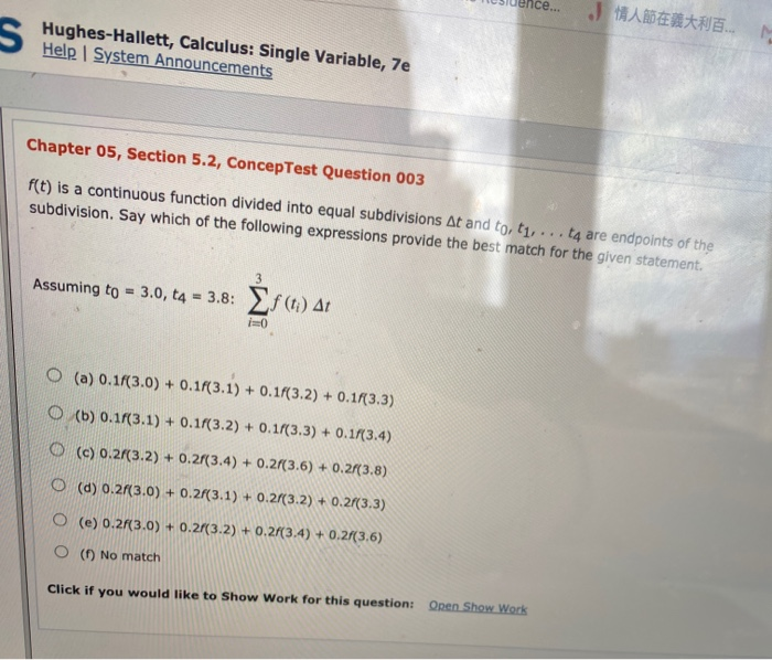 Solved ce... JABAR Hughes-Hallett, Calculus: Single | Chegg.com