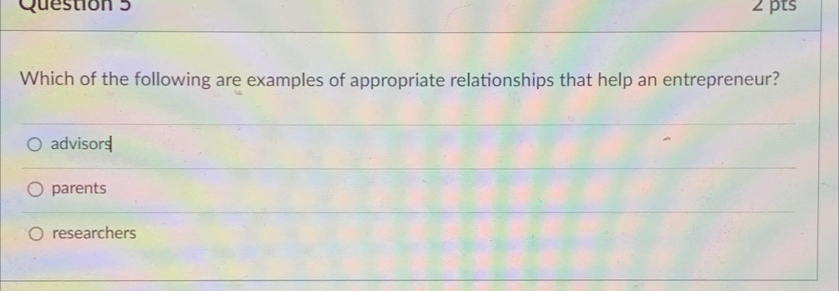 Solved Which of the following are examples of appropriate | Chegg.com