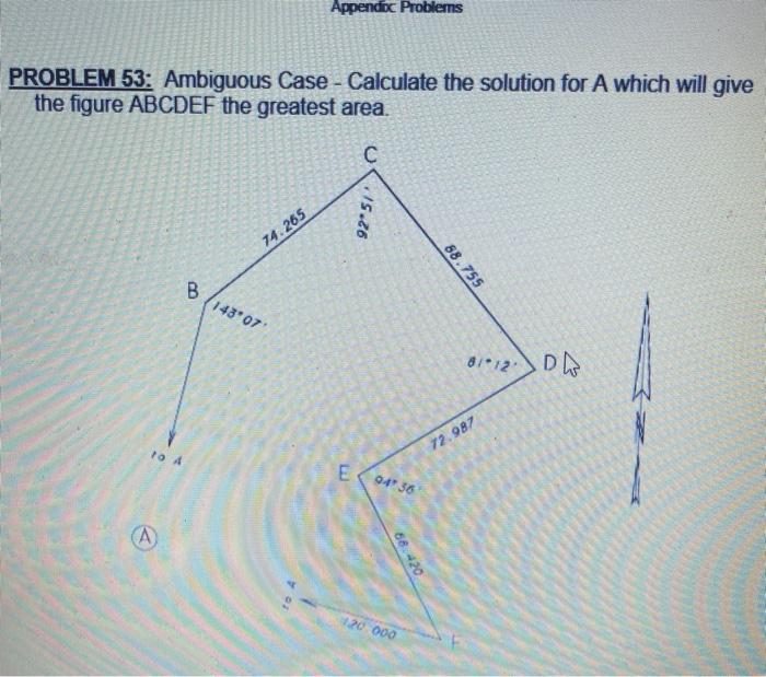 Solved Appendix Problems PROBLEM 53: Ambiguous Case - | Chegg.com