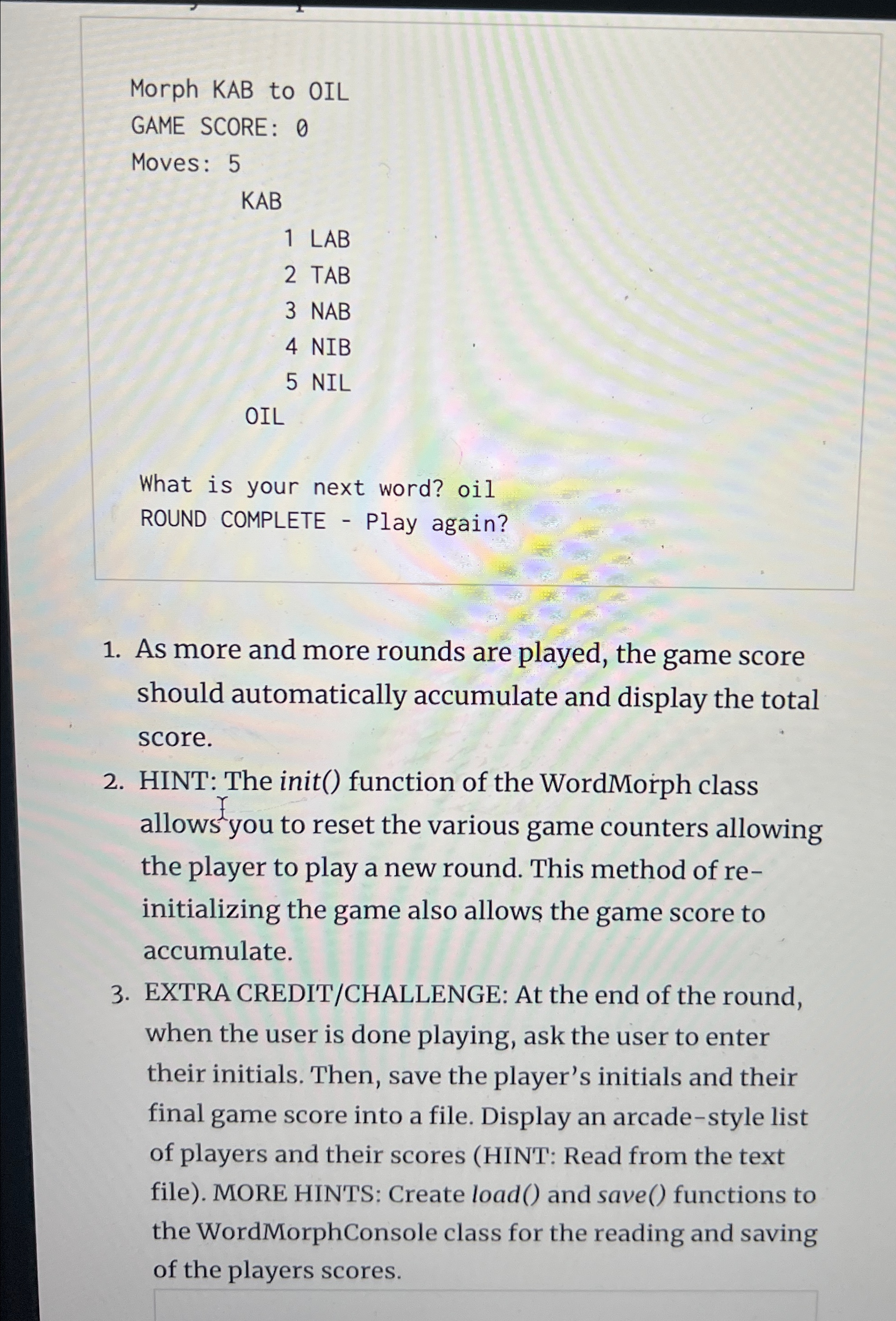 Create a menu system that allows the player to select | Chegg.com