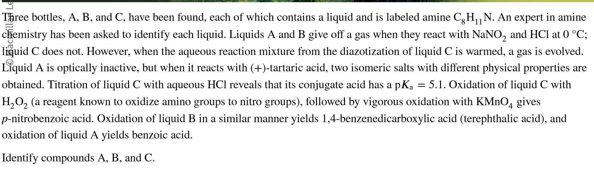 Solved Three bottles, \( \mathrm{A}, \mathrm{B} \), ﻿and C , | Chegg.com