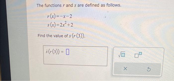 Solved The functions r and s are defined as follows. | Chegg.com
