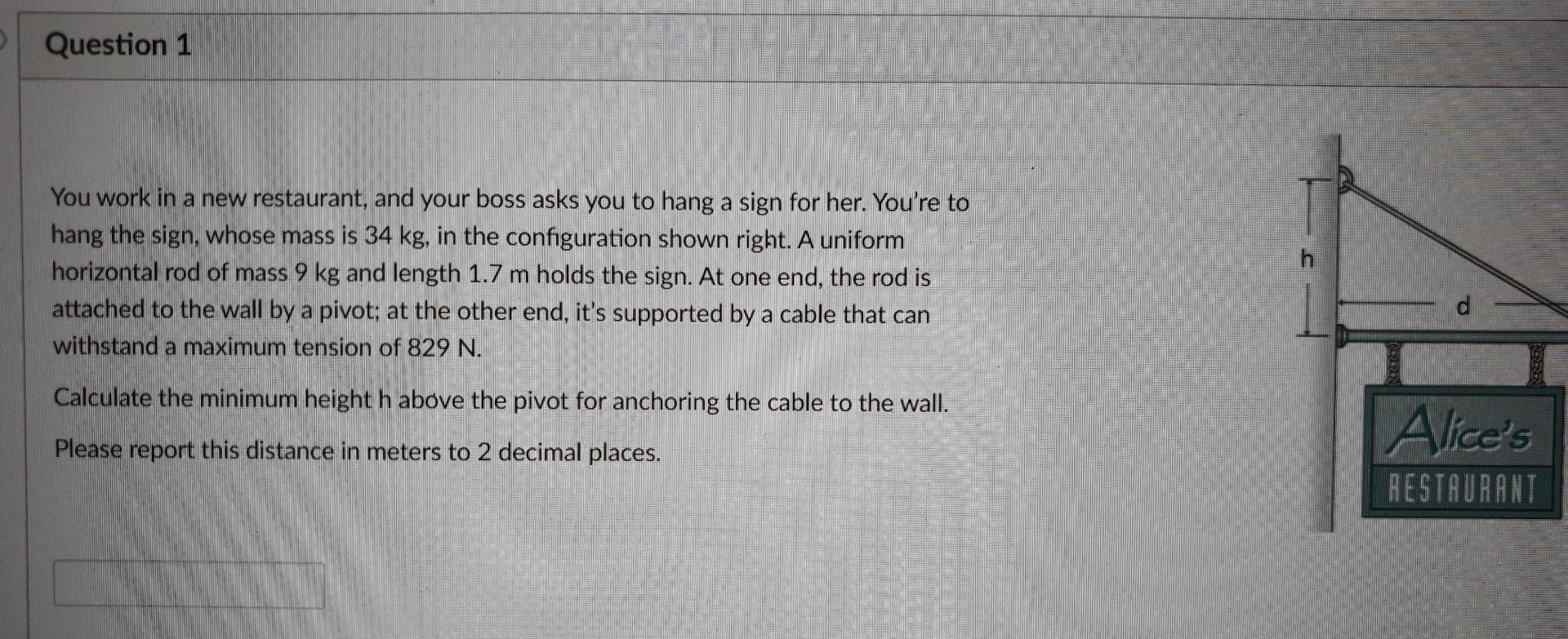 Solved You work in a new restaurant, and your boss asks you | Chegg.com