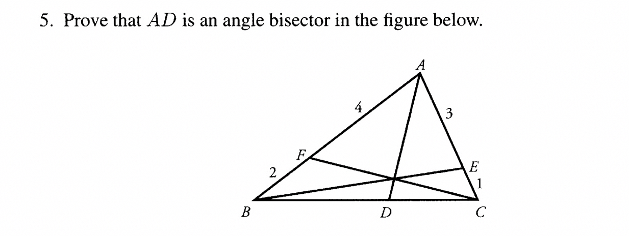 Solved Prove that AD is an angle bisector in the figure | Chegg.com