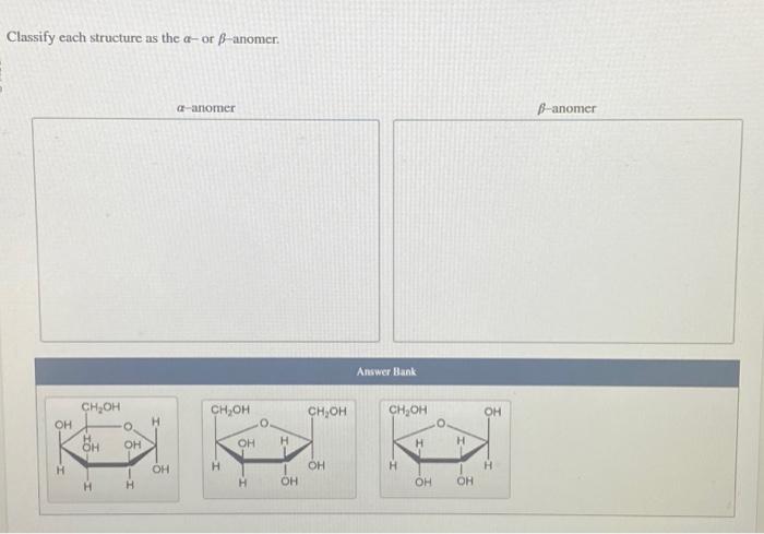 Solved Classify each Haworth projection as a furanose or a | Chegg.com