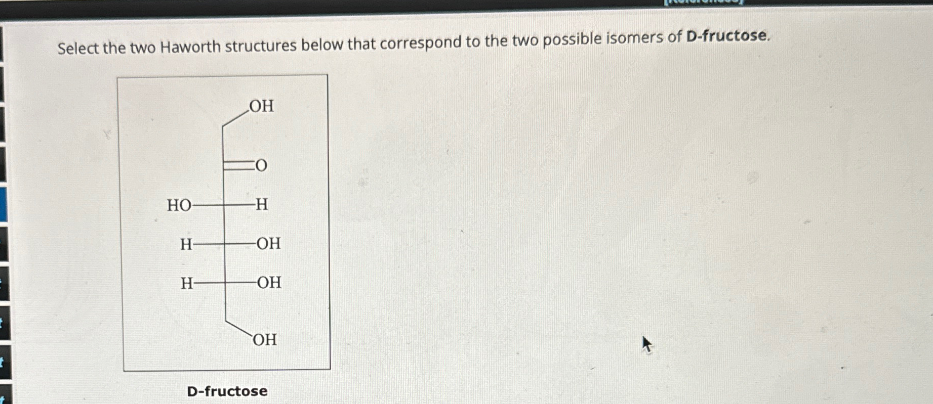 Select the two Haworth structures below that | Chegg.com