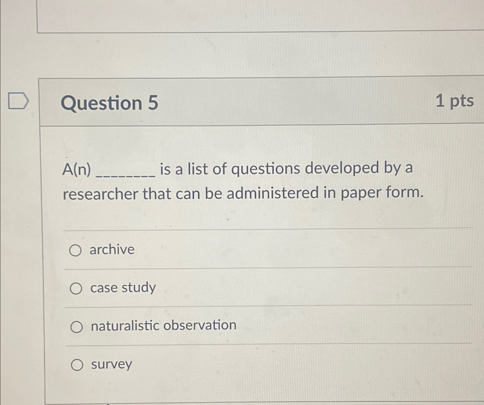 Solved Question 51 ﻿ptsA(n) ﻿is a list of questions | Chegg.com