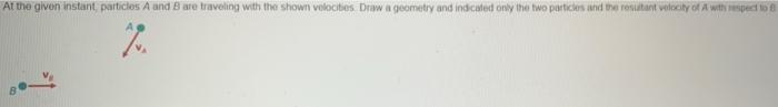 Solved At the given instant, particles A und B are traveling | Chegg.com