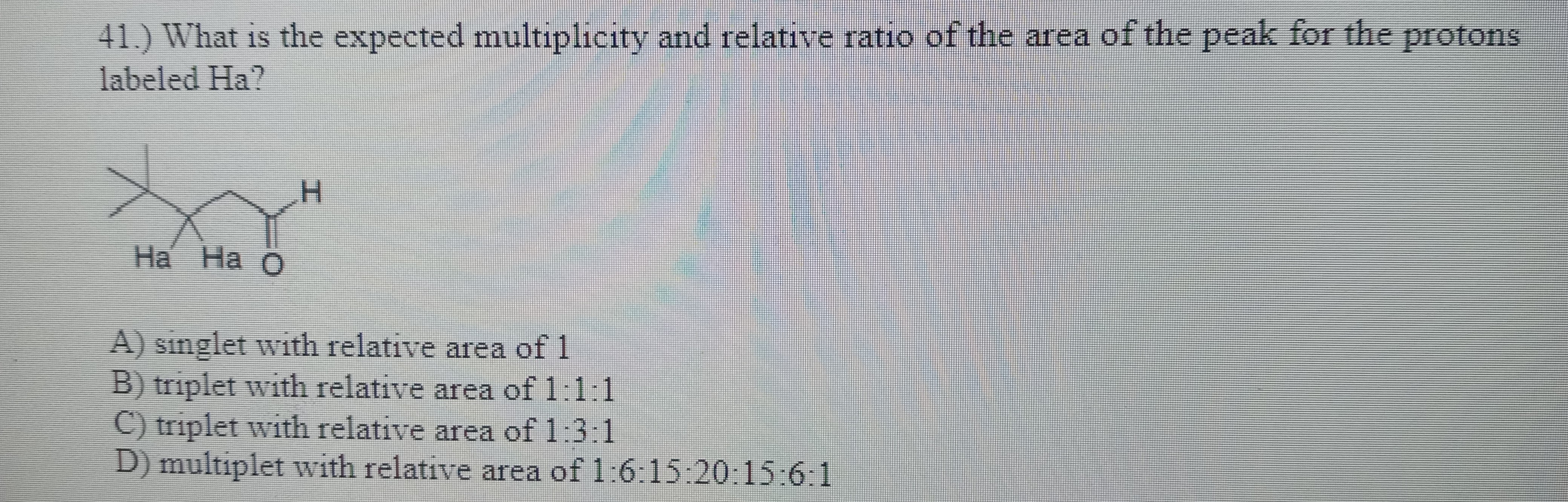 Solved 41.) ﻿What is the expected multiplicity and relative | Chegg.com