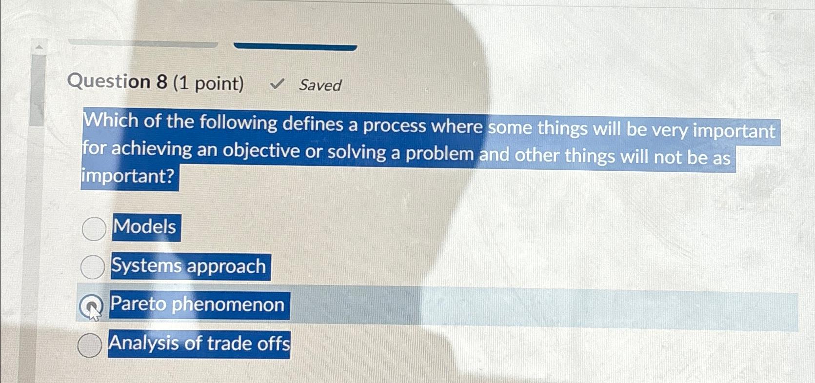 Solved Question 8 (1 ﻿point) ﻿SavedWhich of the following | Chegg.com