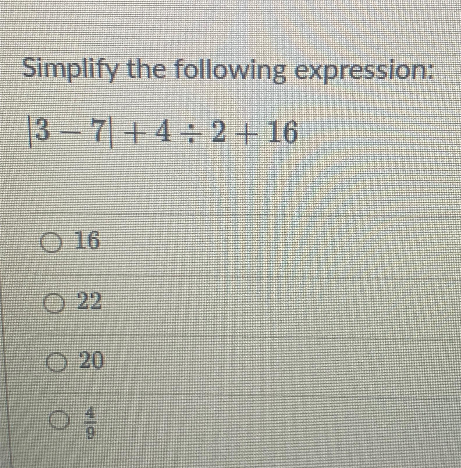 Solved Simplify the following | Chegg.com