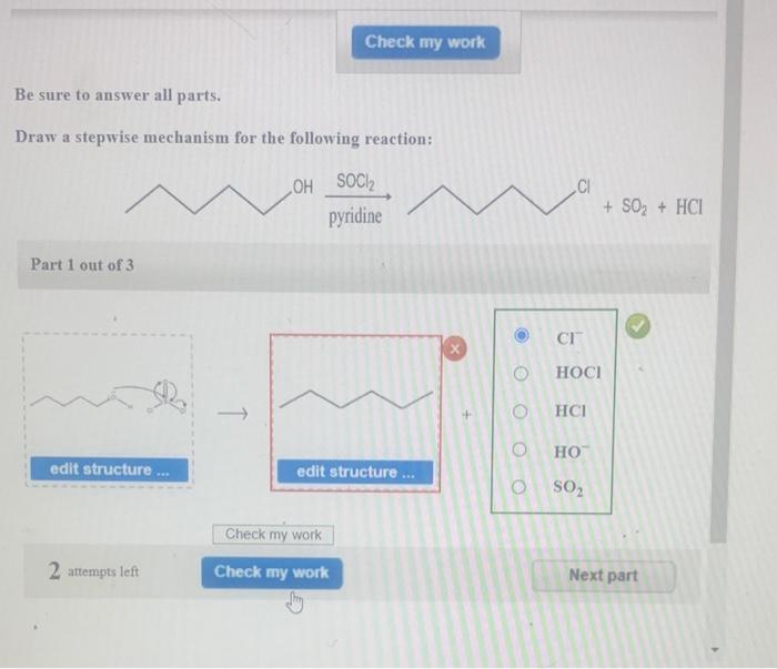 Solved Be sure to answer all parts. Draw a stepwise | Chegg.com