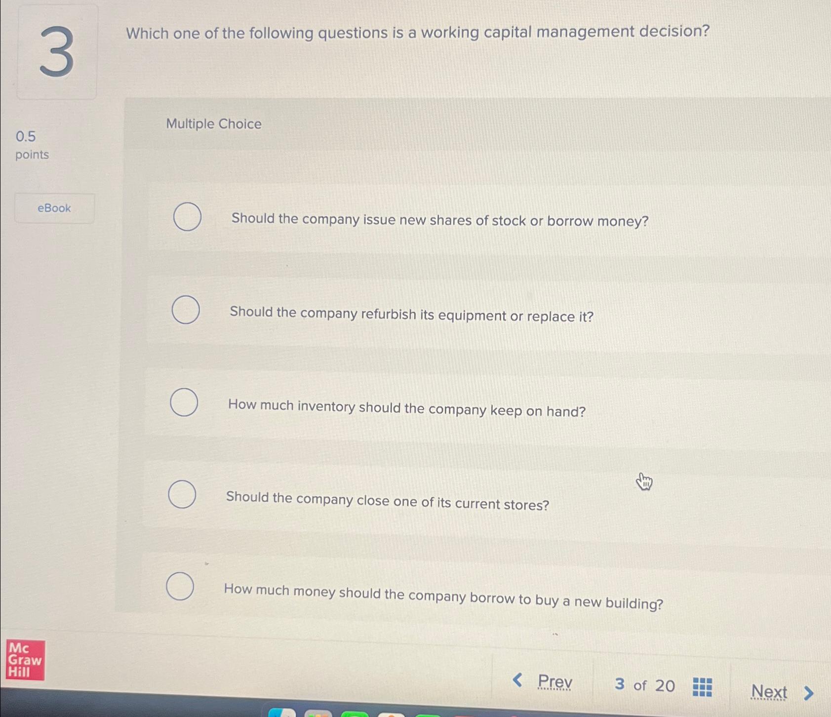 Solved Which one of the following questions is a working | Chegg.com