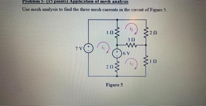 Solved Use mesh analysis to find the three mesh currents in | Chegg.com