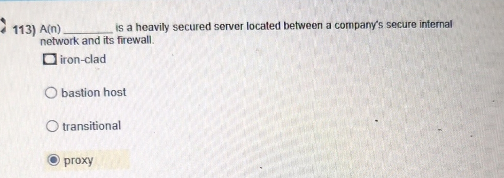 Solved A(n), ﻿is a heavily secured server located between a | Chegg.com