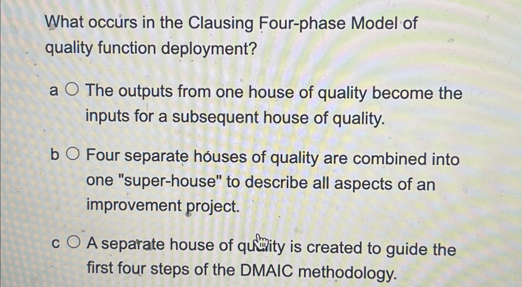 Solved What occurs in the Clausing Four-phase Model of | Chegg.com