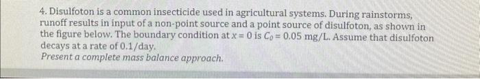Solved 4. Disulfoton is a common insecticide used in | Chegg.com