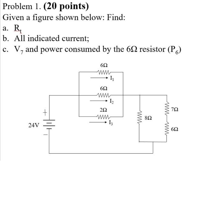 Solved Problem 1. (20 points) Given a figure shown below: | Chegg.com