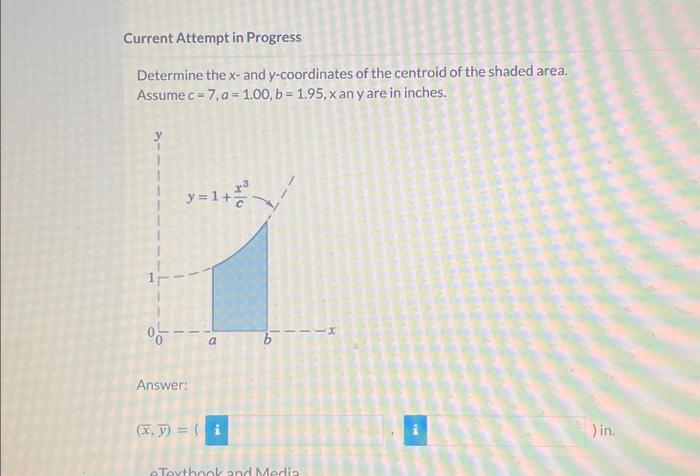 Solved Current Attempt in Progress Determine the x- and | Chegg.com