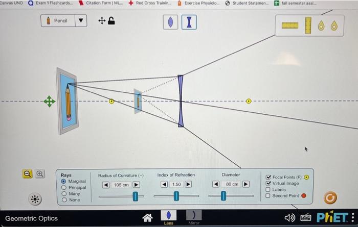 Part II: Measuring Object and Image Distances and | Chegg.com