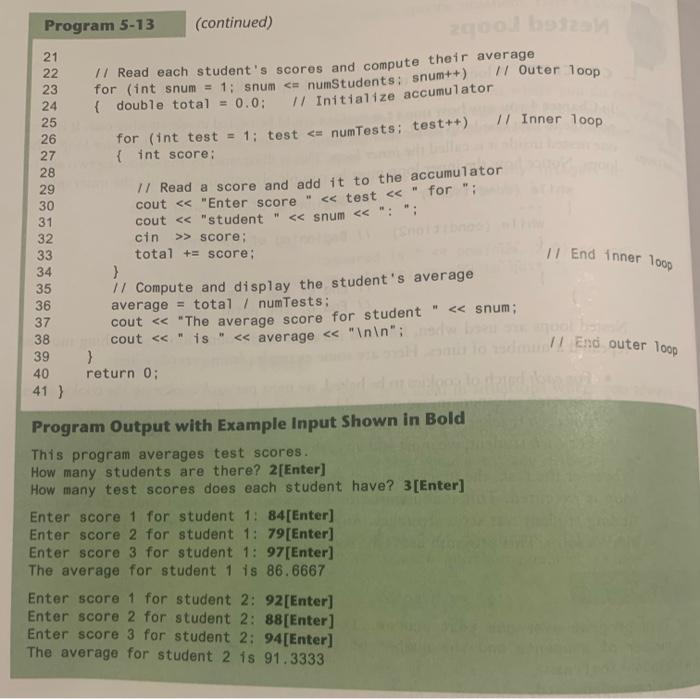 Solved Modify the program 5-13 from page 283 such that will | Chegg.com