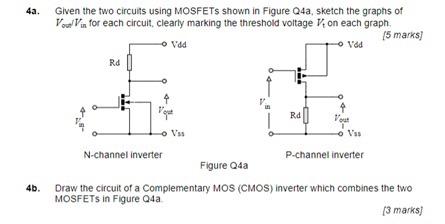Solved 4b. Draw the circuit of a Complementary MOS (CMOS) | Chegg.com