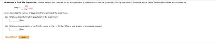 Solved M[2]=1+14e−1.1W800 where tenotes the number of dars | Chegg.com