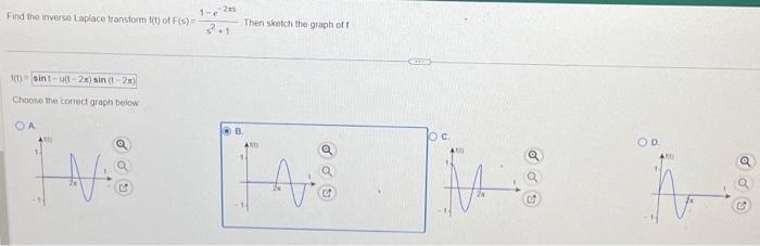 Solved Find the inverse Laplace transiorm fft) of | Chegg.com