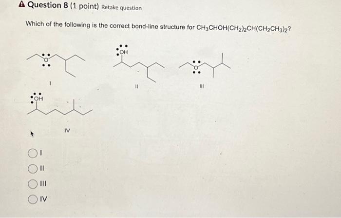 Solved Which of the following is the correct bond-line | Chegg.com