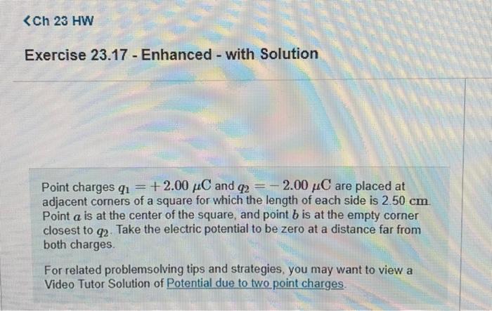 Solved Exercise 23.17 - Enhanced - with Solution Point | Chegg.com