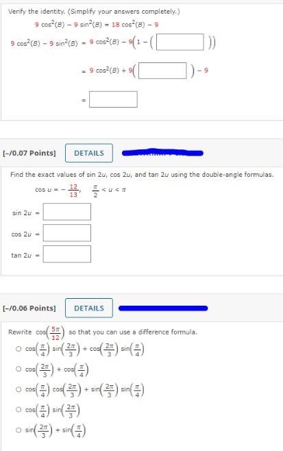 Solved Verify the identity (Simplify your answers | Chegg.com