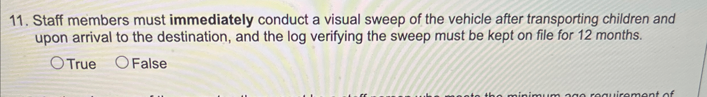 Solved Staff members must immediately conduct a visual sweep | Chegg.com
