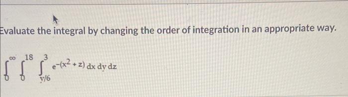 Solved Evaluate the integral by changing the order of | Chegg.com