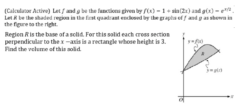 Solved Let R ﻿be the shaded region in the first quadrant | Chegg.com
