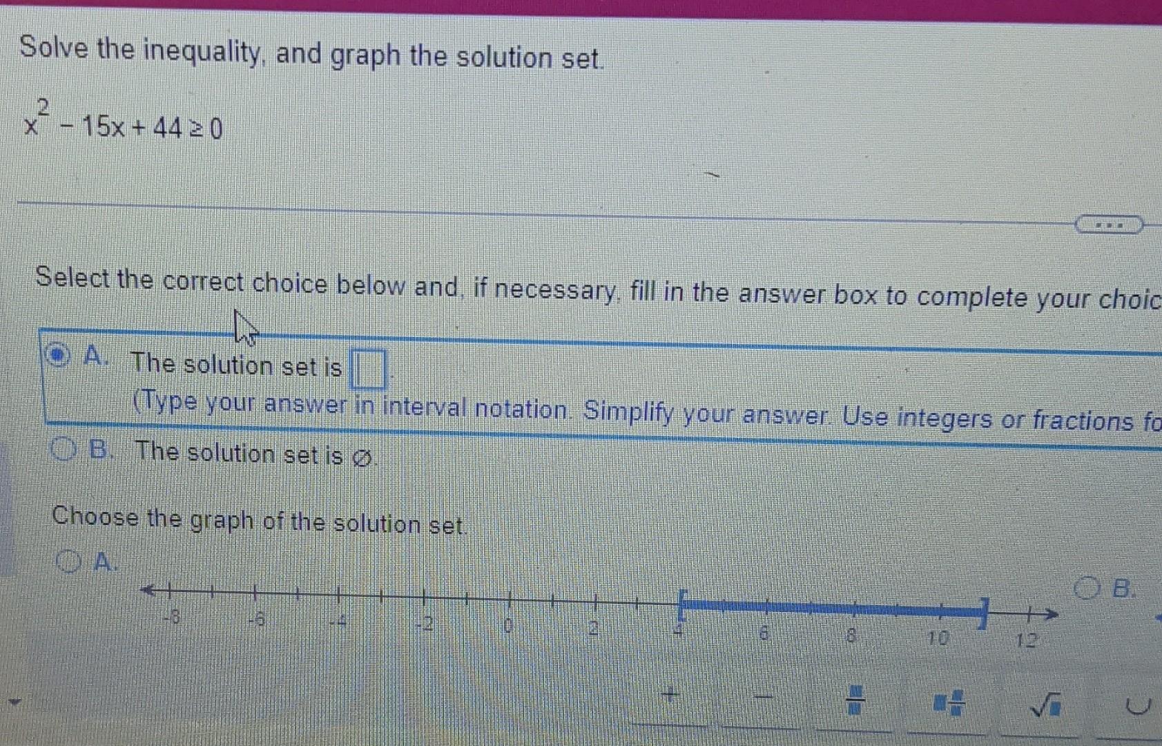 Solved Solve The Inequality And Graph The Solution Set Chegg