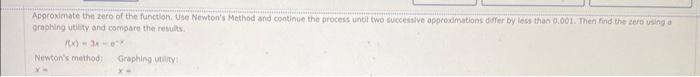 Apgroximate the zero of the function. Use Nowton's | Chegg.com