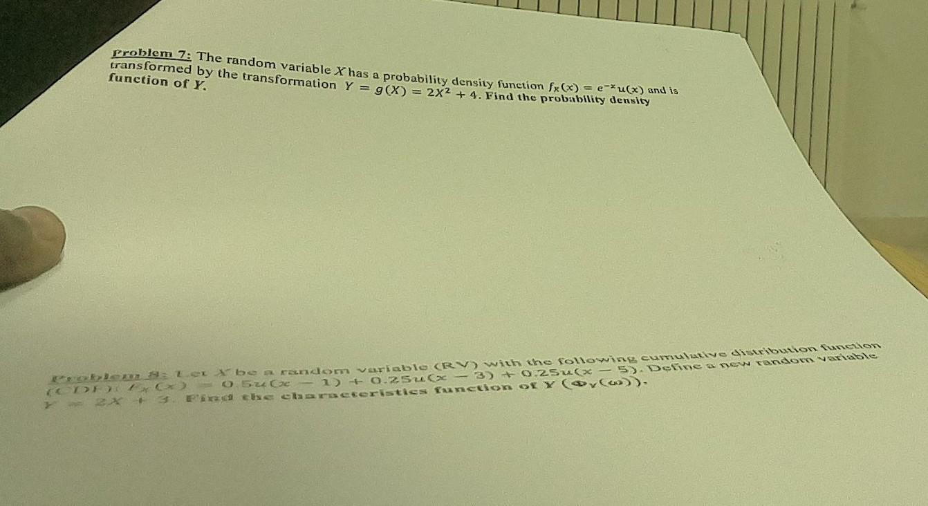 Solved Problem 7: The random variable X has a probability | Chegg.com