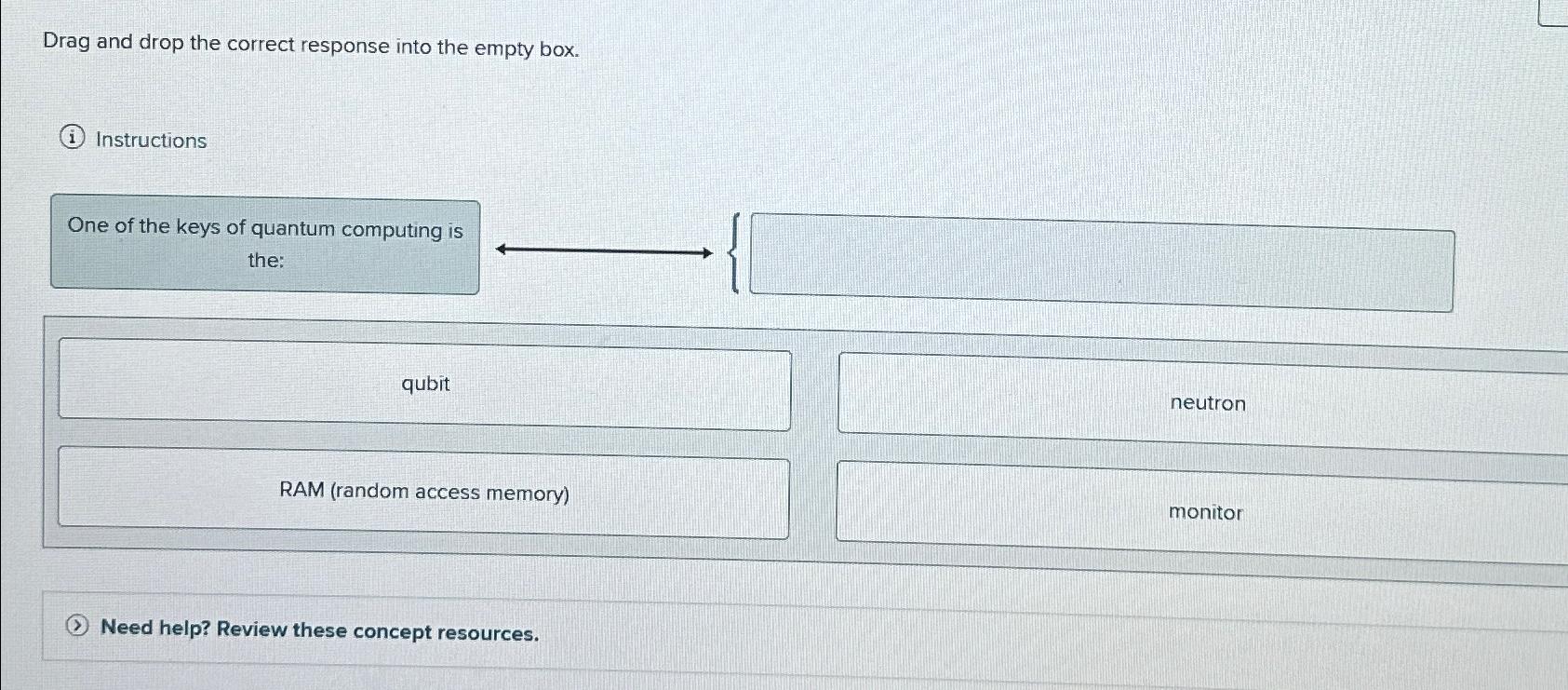 Drag and drop the correct response into the empty | Chegg.com