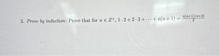 Solved 3. Prove by induction: Prove that for | Chegg.com